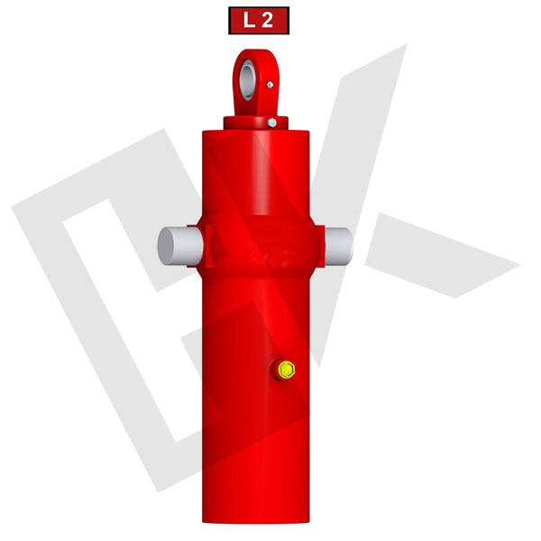 215-4-1800 L Type Under Body 4 Stages Telescopic Cylinder