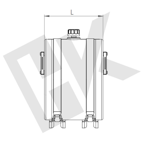 Q400 Steel Oil Tank Side Mounted 100 Lt.