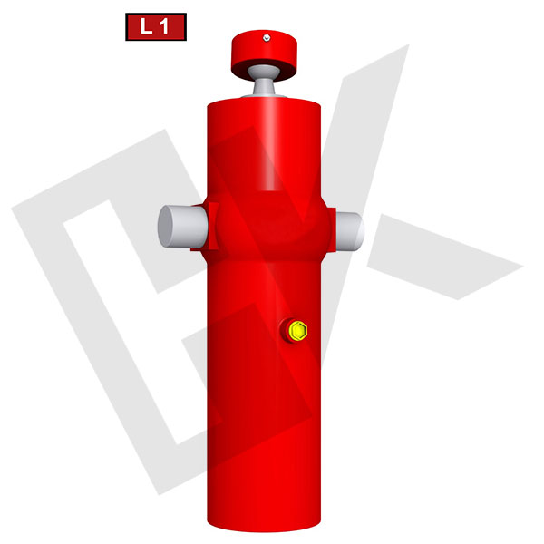 215-4-1800 L Type Under Body 4 Stages Telescopic Cylinder